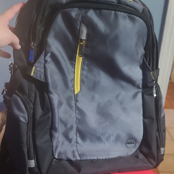 Dell | Bags | Dell Gray And Black Modern Backpack With Durable Design ...